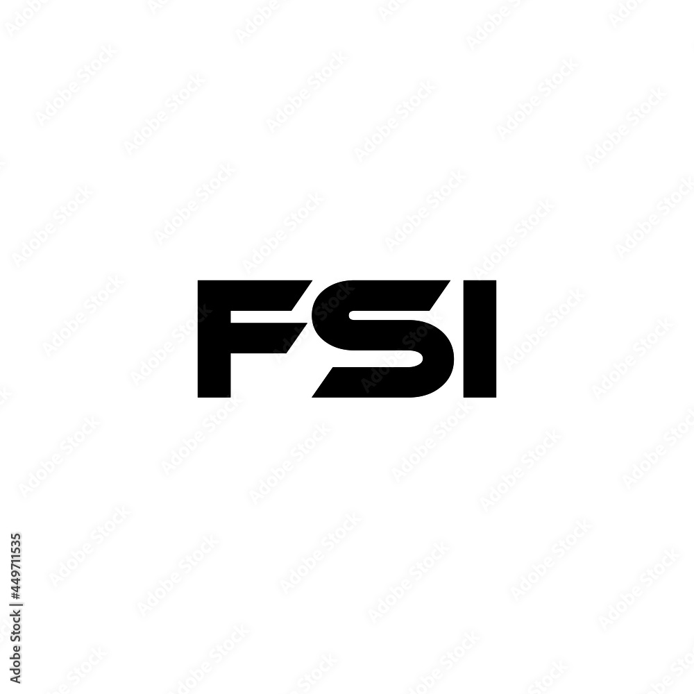 Vecteur Stock FSI letter logo design with white background in ...