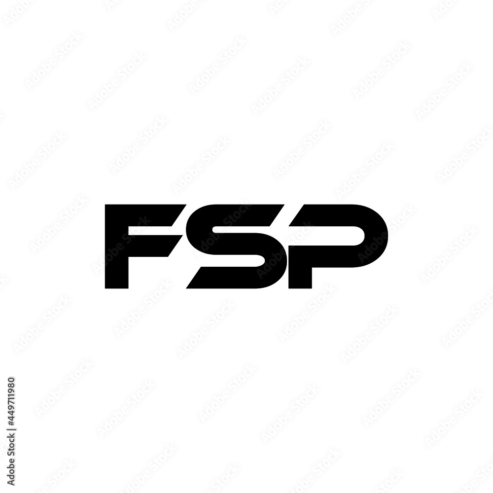FSP letter logo design with white background in illustrator, vector ...