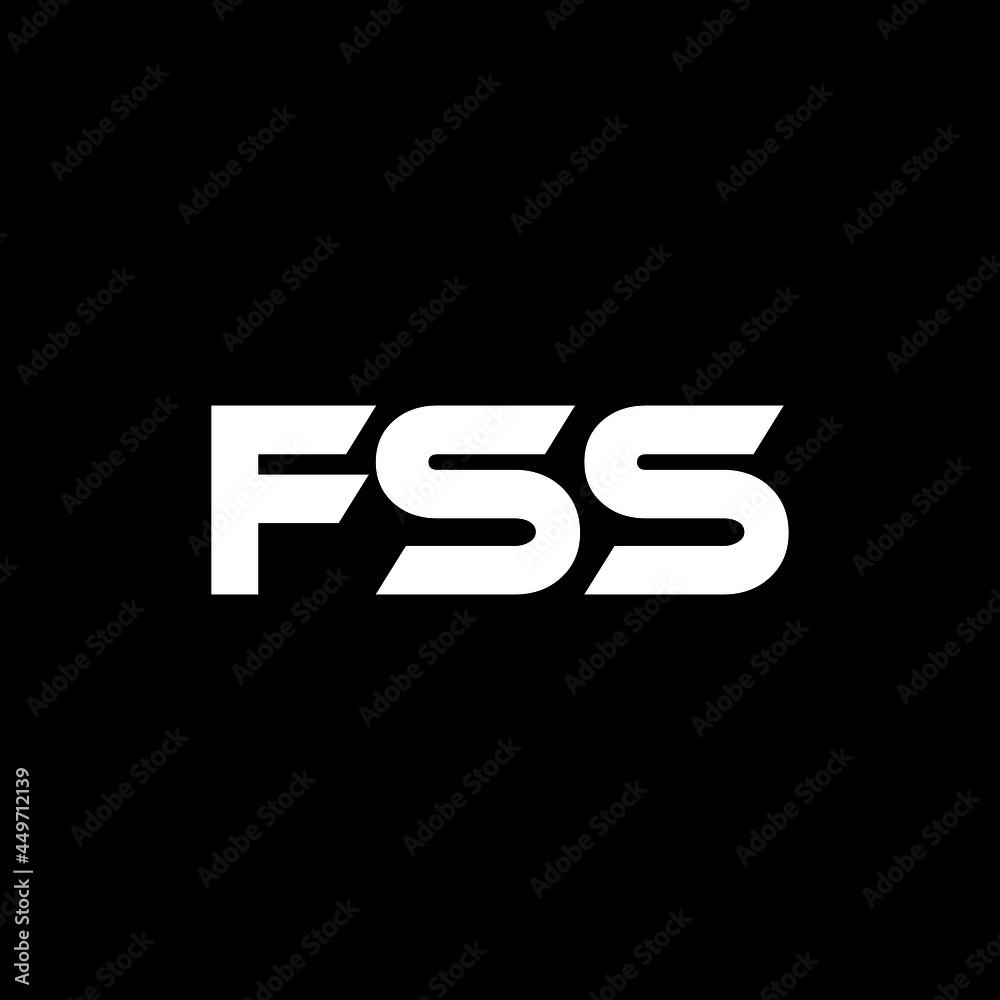 FSS letter logo design with black background in illustrator, vector ...