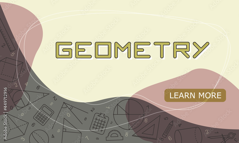 Vector design templates for Geometry in simple modern style with line ...