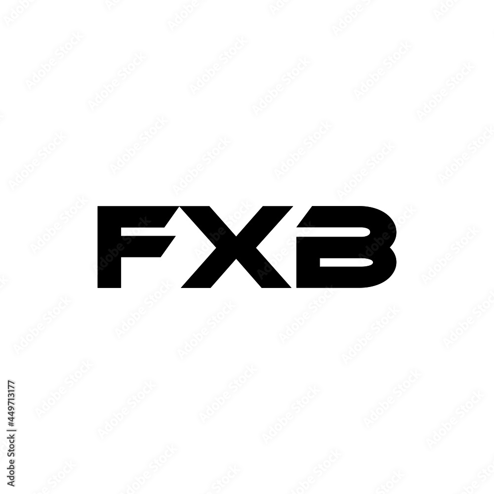FXB letter logo design with white background in illustrator, vector ...