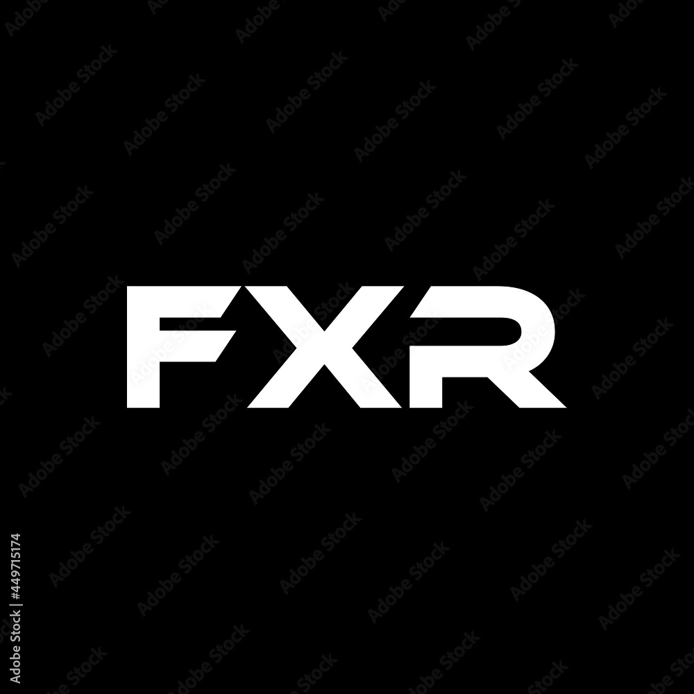 FXR letter logo design with black background in illustrator, vector ...