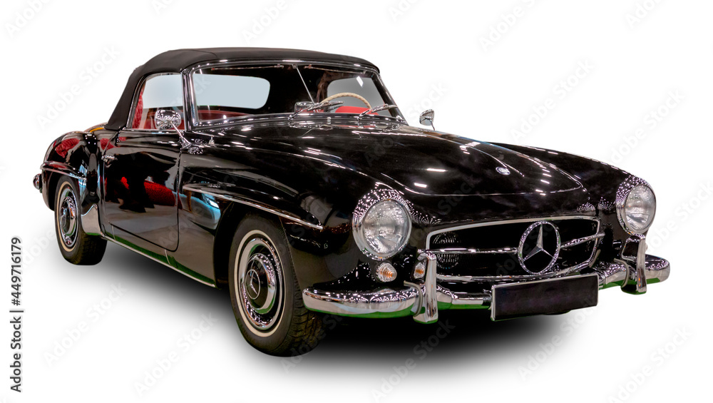 German luxury retro car. White background. Stock Photo | Adobe Stock