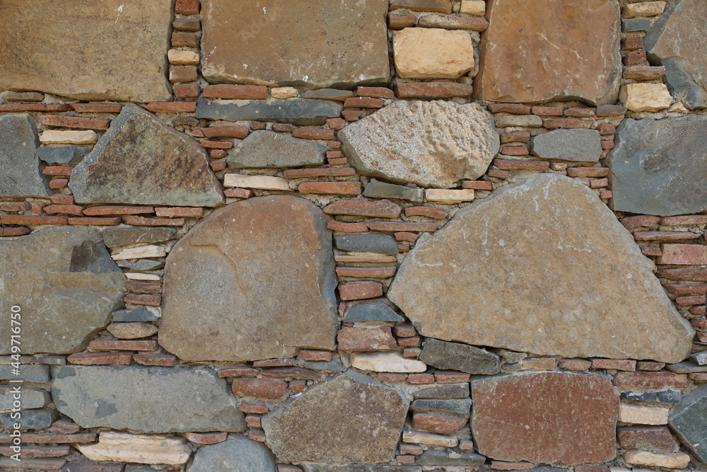 Old stone wall of ancient house in Phicardou (Fikardou) village, Cyprus ...