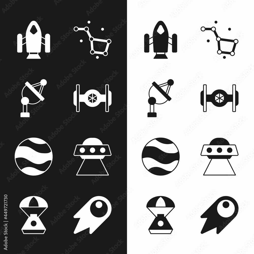Set Cosmic ship, Satellite dish, Rocket, Great Bear constellation ...