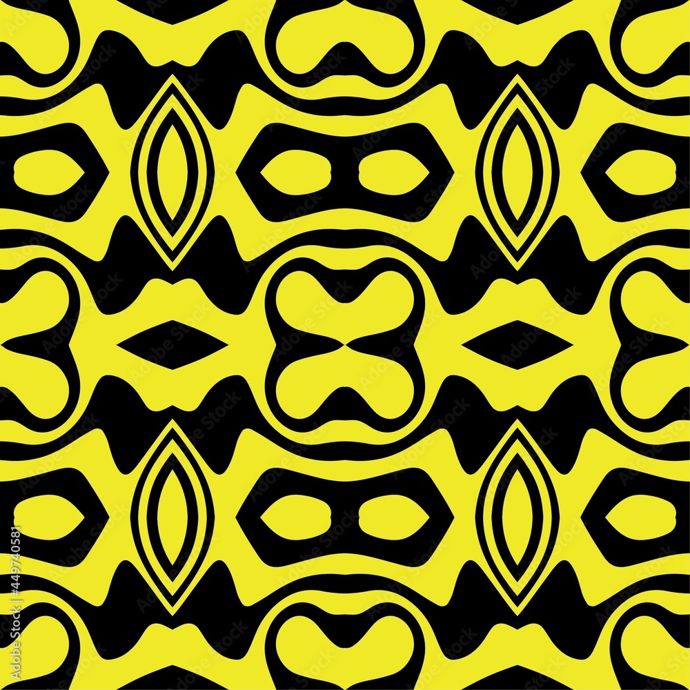 Vector graphic of seamless abstract pattern. Ornament with elements of ...