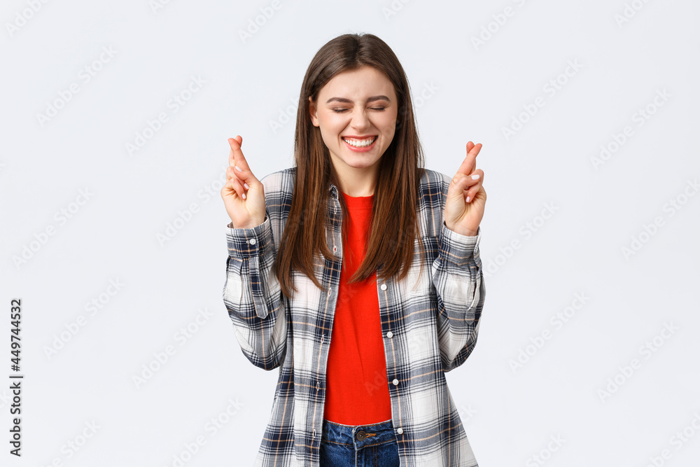 Lifestyle, different emotions, leisure activities concept. Excited ...