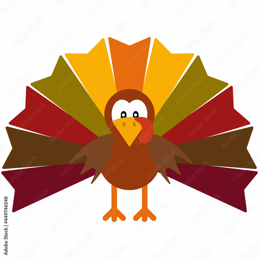 Vector illustration of a thanksgiving turkey Stock Vector | Adobe Stock