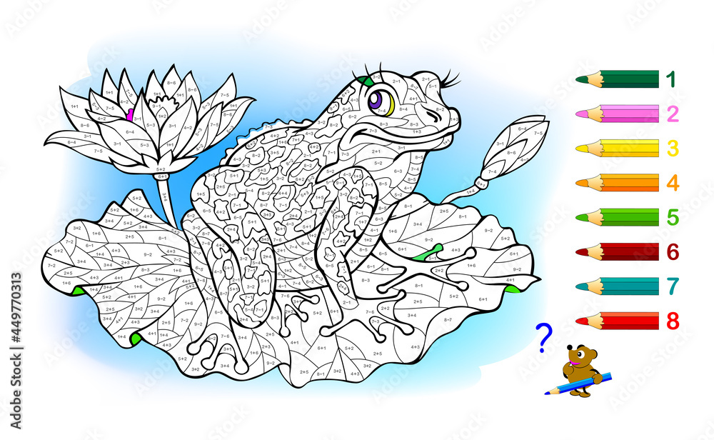 Math education for little children. Coloring book. Mathematical ...