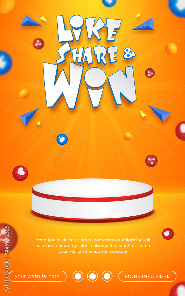 Prize poster invitation contest template Stock Vector | Adobe Stock