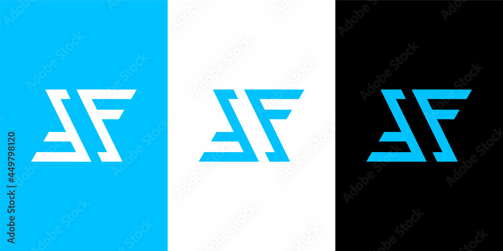 FF Logo Design Template Vector Graphic Branding Element. Stock Vector ...