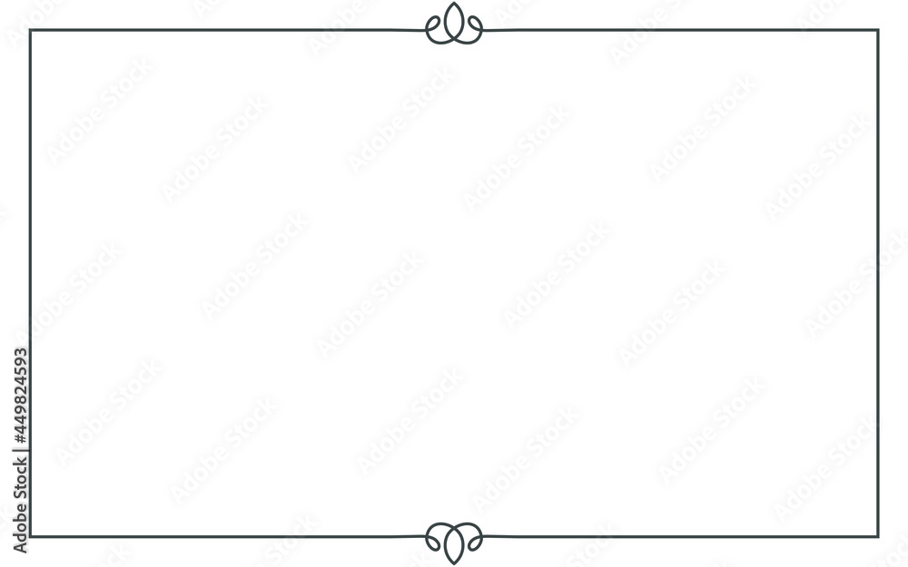 black simple line border frame Stock Vector | Adobe Stock