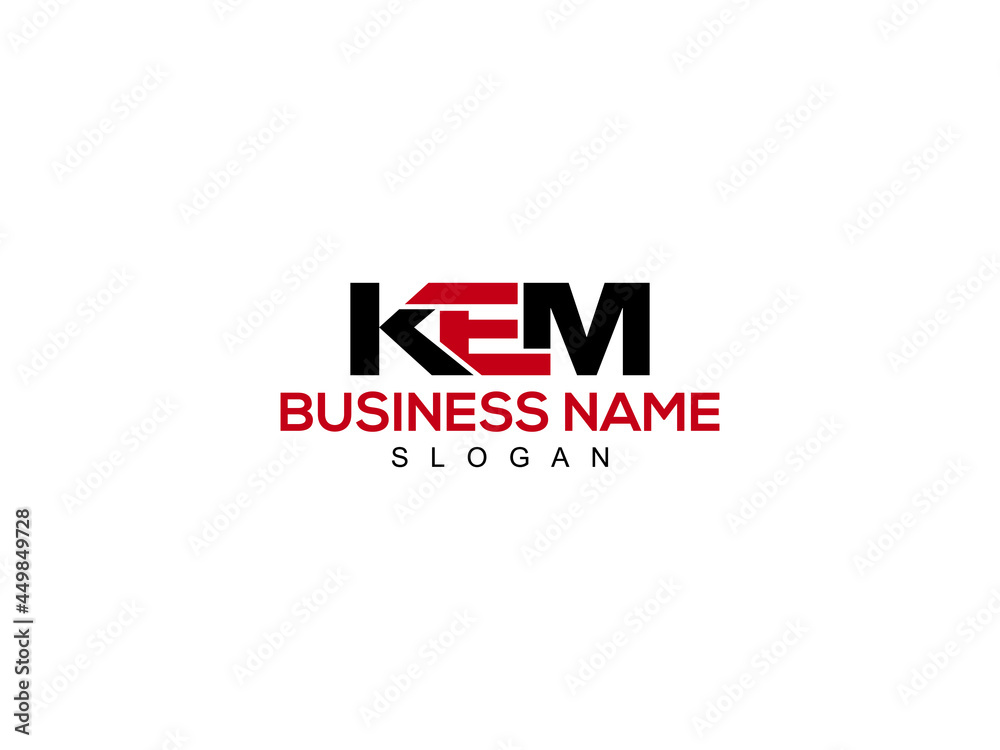 Alphabet Letter KEM Logo Icon Vector For Business Stock Vector | Adobe ...