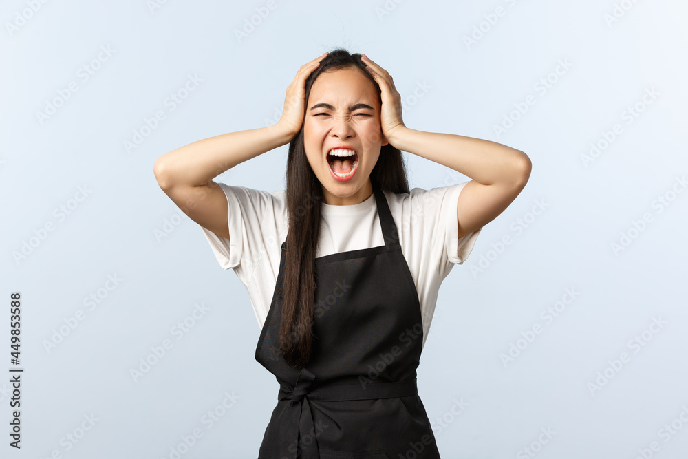Coffee shop, small business and startup concept. Distressed and ...