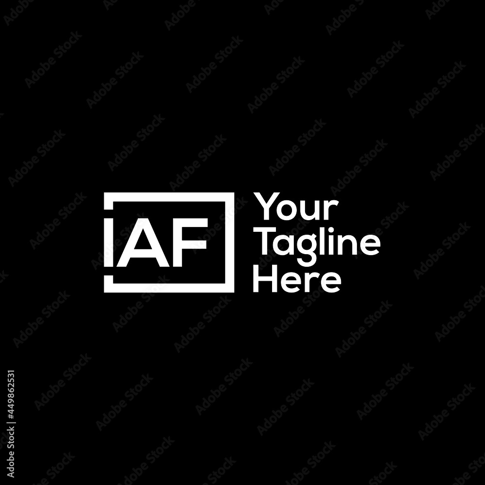 IAF letter logo design on black background.IAF creative initials letter ...