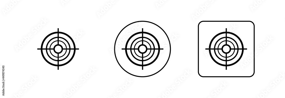 Bullseye target or arrow target flat icon for apps and websites, vector ...