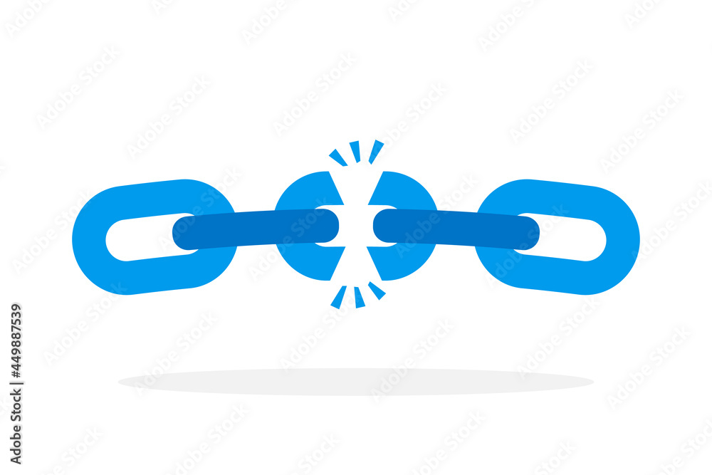 Broken Chain Links Clip Art