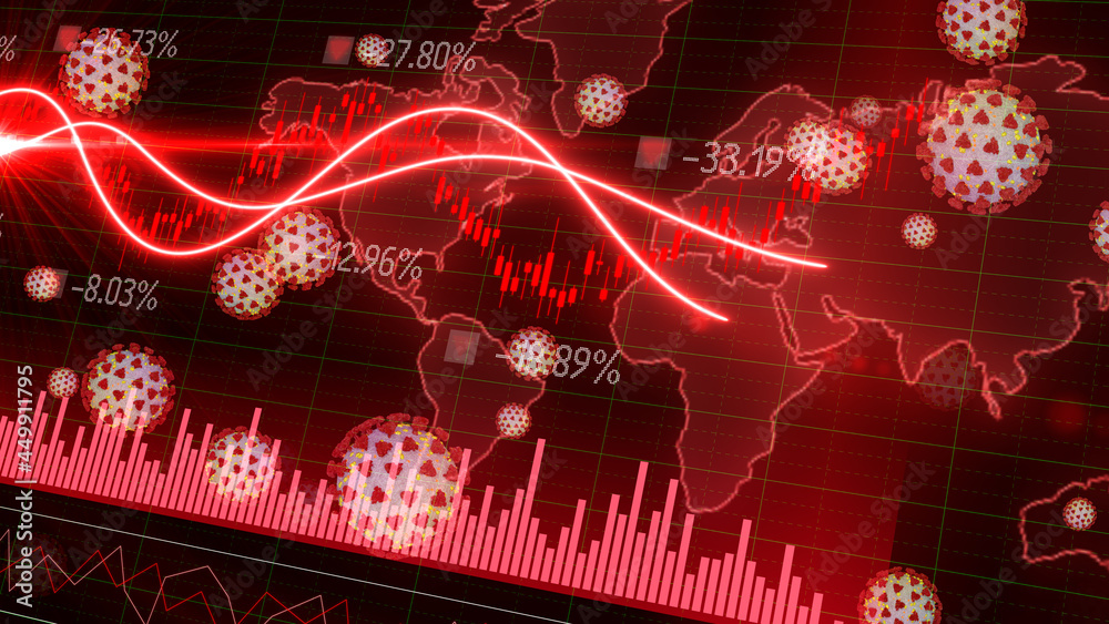 Motion of red candlestick graph volume MACD graph chart of stock market ... Motion of red candlestick graph volume MACD graph chart of stock market ...