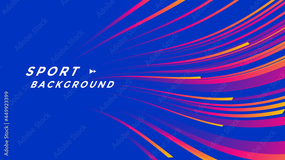 Sports event background design with gradient wave lines. Banner for ...