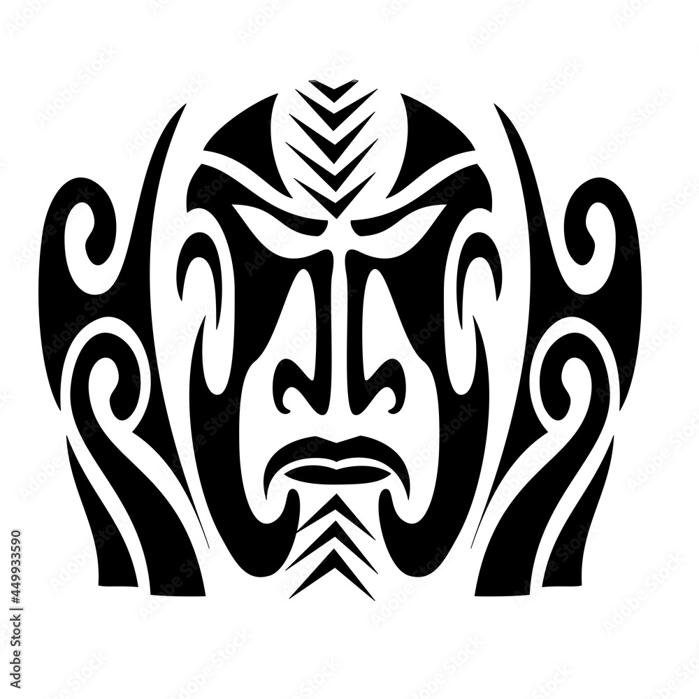 Maori warrior tribal tattoo design 마오리 트라이벌 문신 디자인 Stock Illustration ...