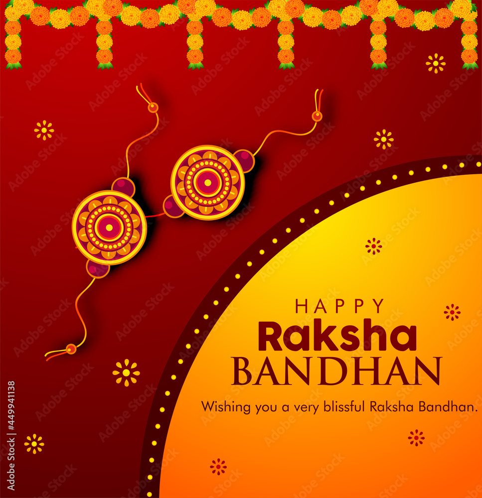 Rakhi Festival Background Design with Creative Rakhi Illustration ...