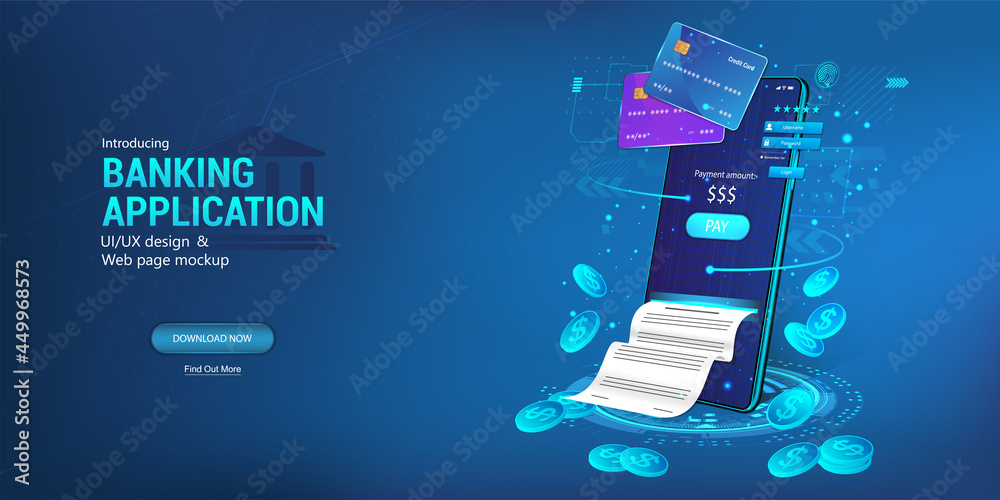 Mobile wallet app with e-payment credit or debit card, documentation ...