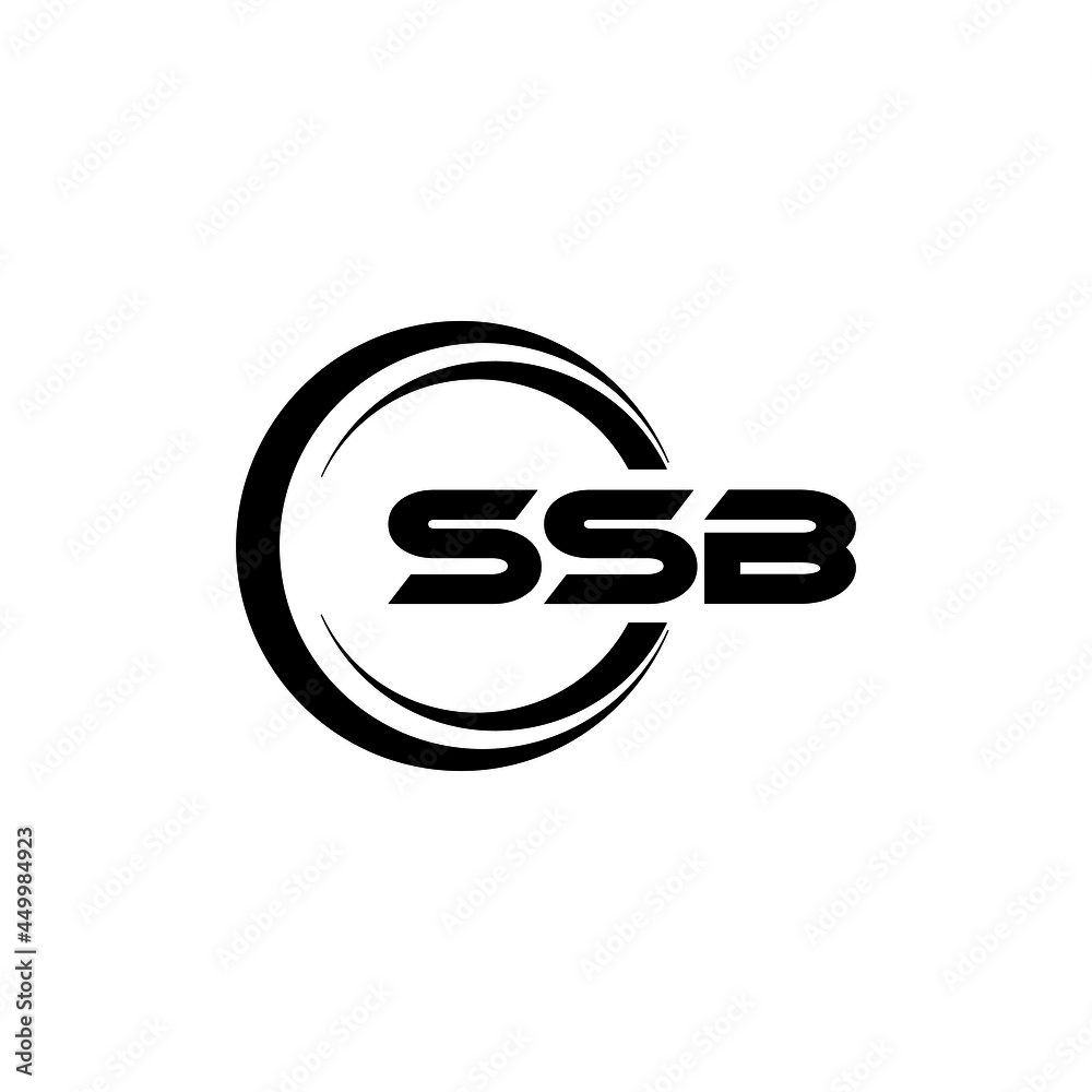 SSB letter logo design with white background in illustrator, vector ...