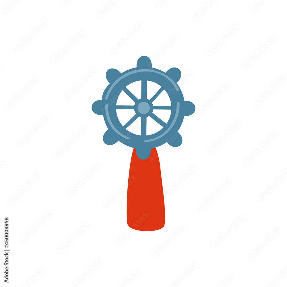 Steering wheel vector illustration isolated on white background, circle ...