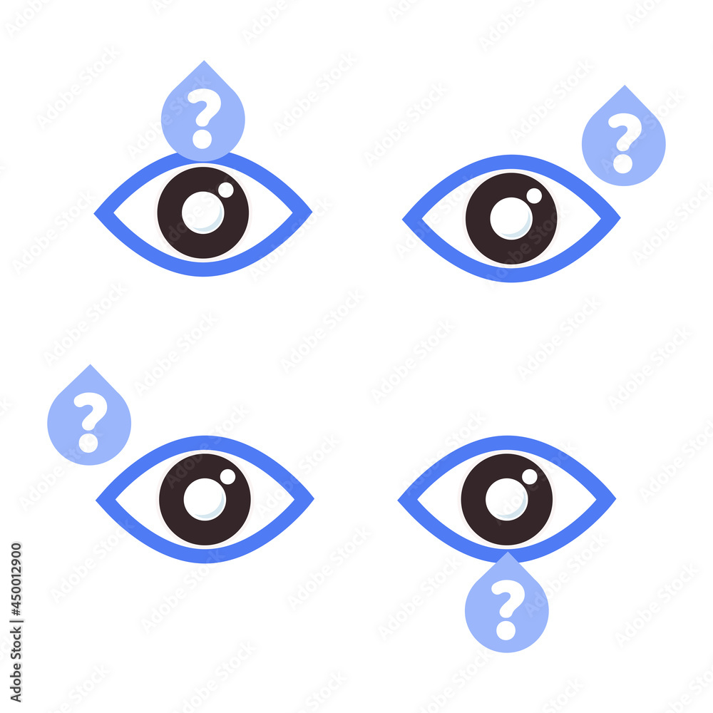 eye with question mark icon. eye health icon for world sight day ...