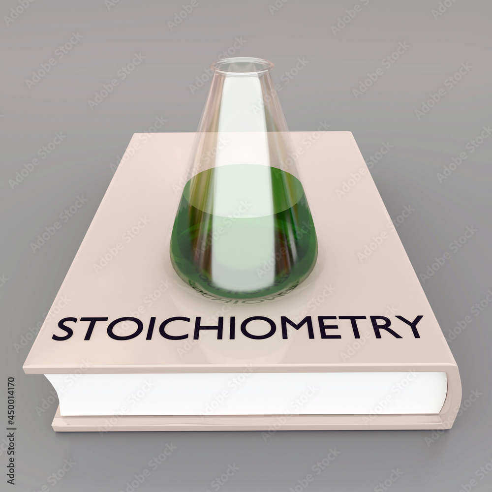 STOICHIOMETRY - chemical concept Stock Illustration | Adobe Stock