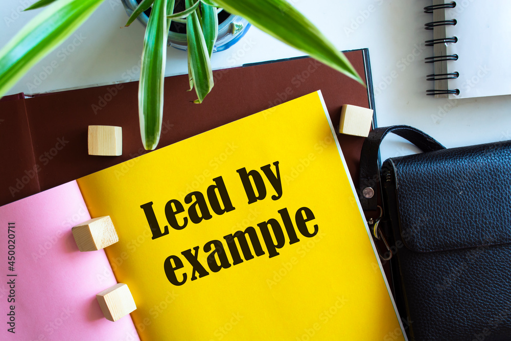 Text lead by example on the short note texture background Photos ...