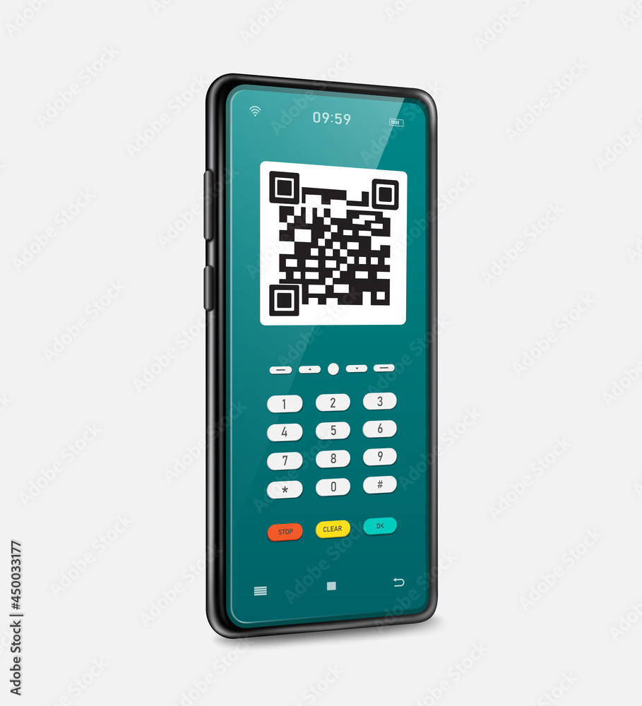 QR code scanning template for payment via smartphone application for ...