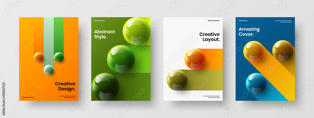 Isolated magazine cover vector design template collection. Clean ...