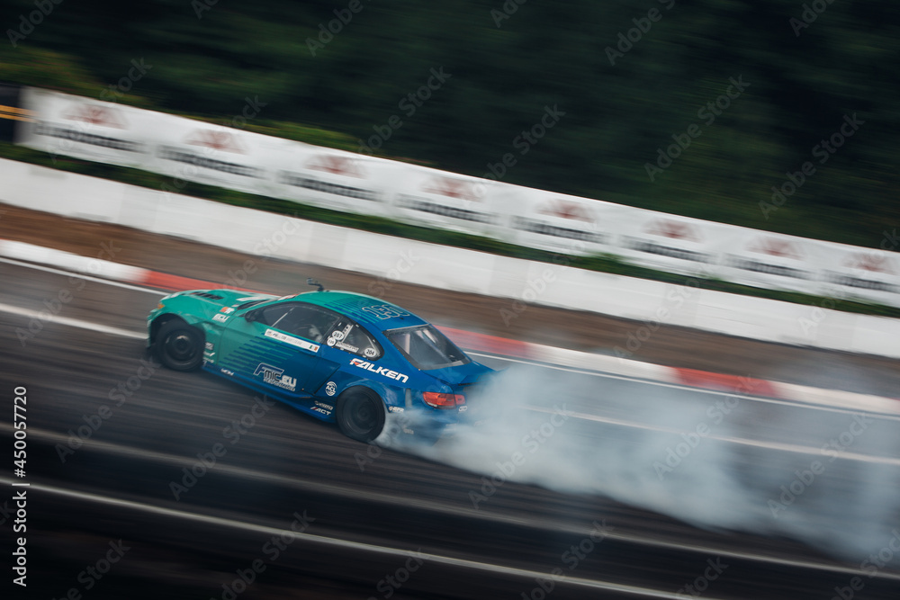 BMW M3 E92 HGK Eurofighter driver James Dean makes drift Stock Photo ...