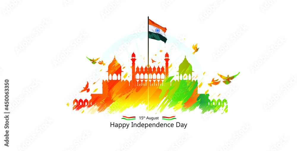 Red Fort background for 15 August India independence day concept Stock ...