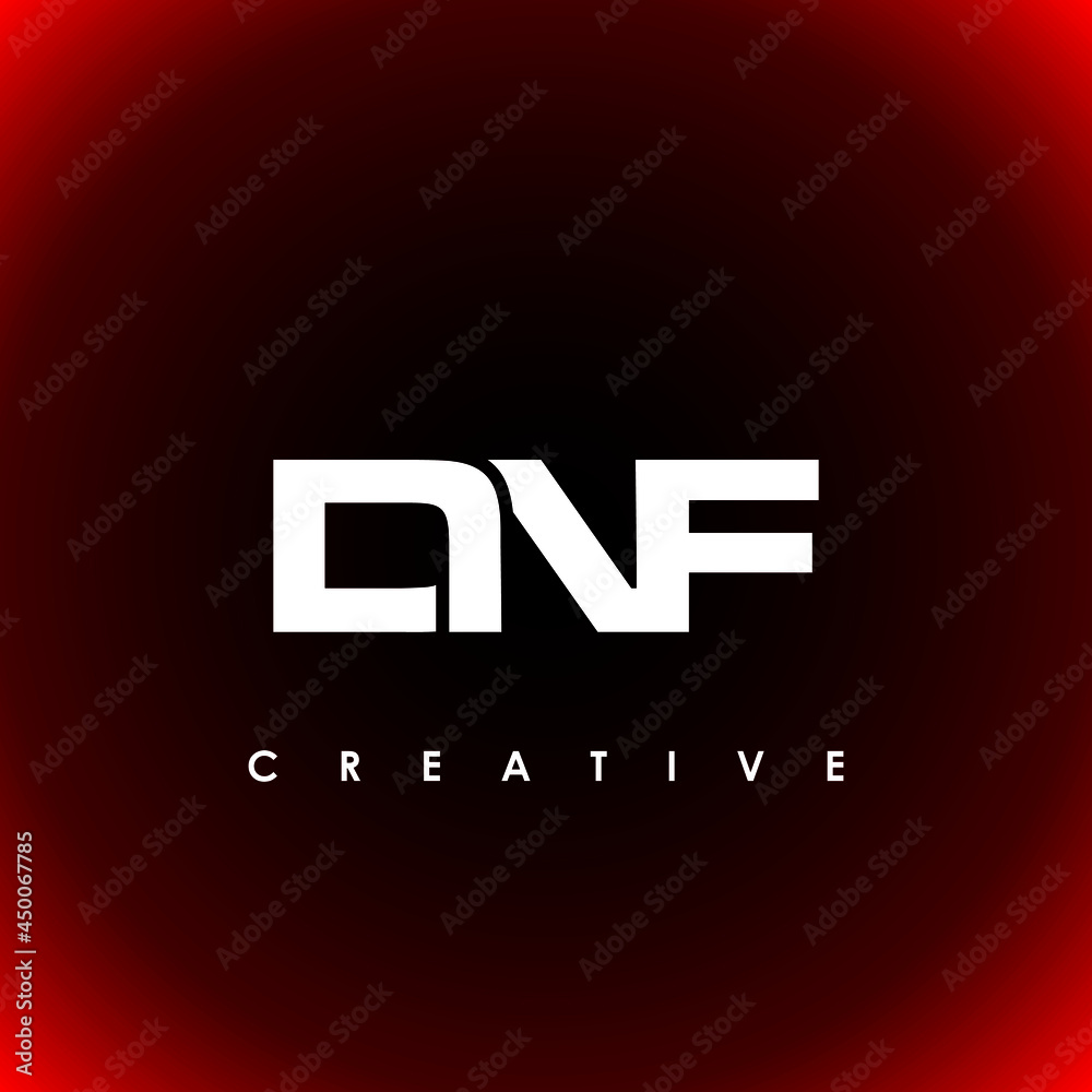 DNF Letter Initial Logo Design Template Vector Illustration Stock ...