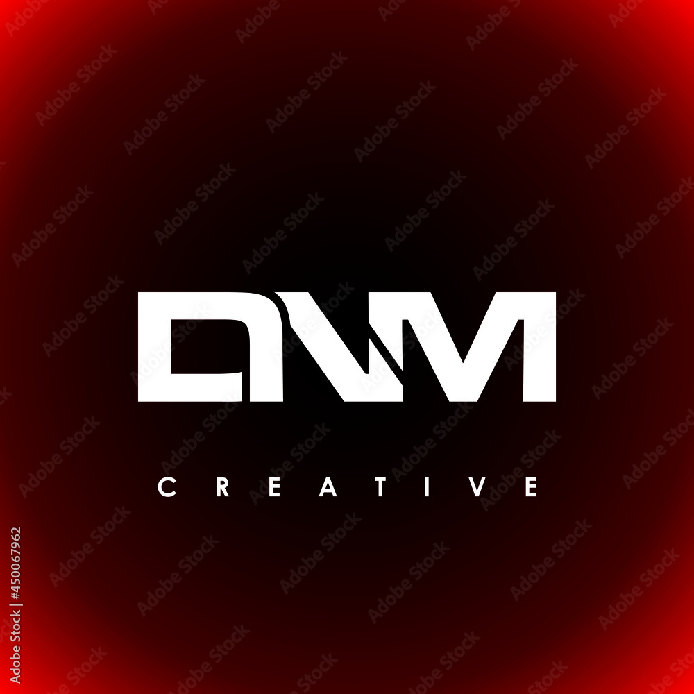 DNM Letter Initial Logo Design Template Vector Illustration Stock ...