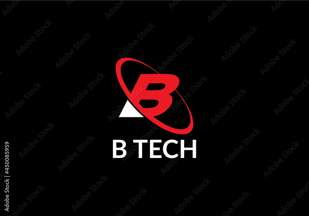 Abstract b tech logo design template Stock Vector | Adobe Stock