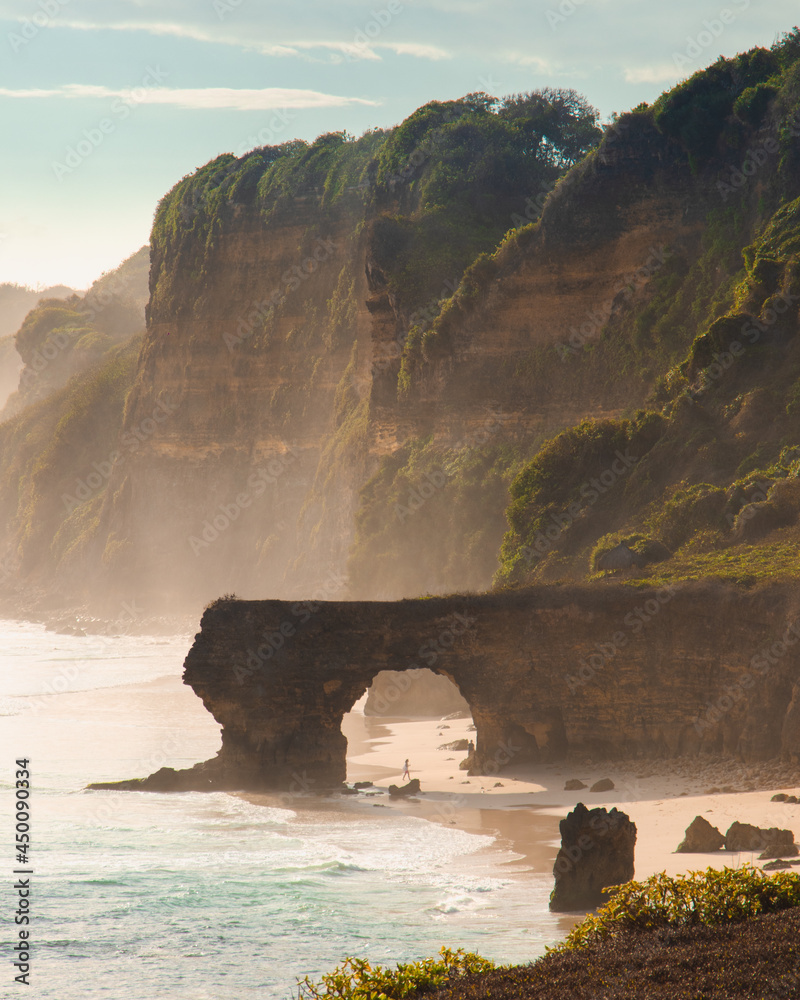 Vertical shot of the scenic Bawana beach in Sumba, Indonesia Stock ...