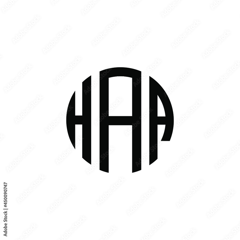 Vecteur Stock HAA letter logo design. HAA modern letter logo with black ...