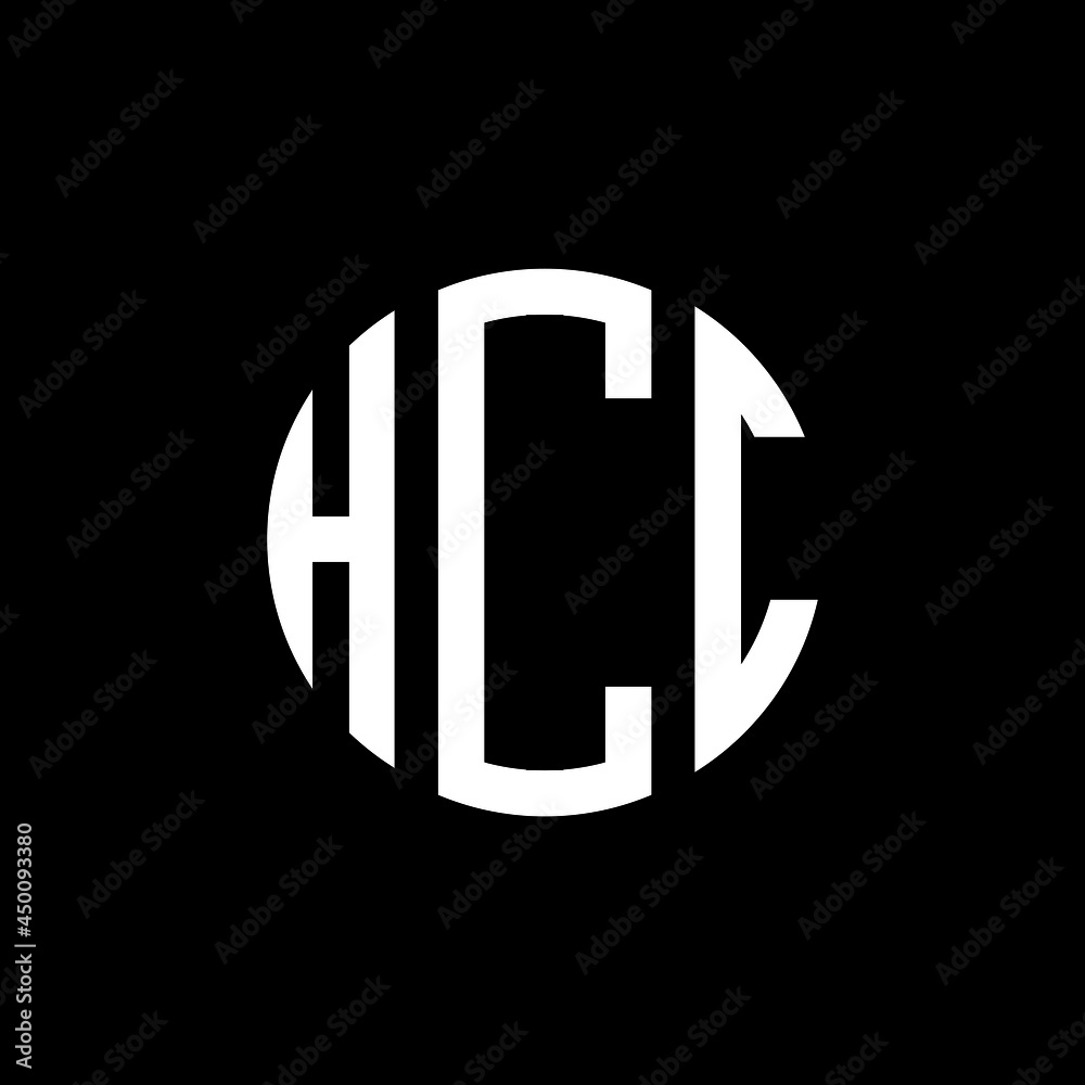 HCC letter logo design. HCC modern letter logo with black background ...