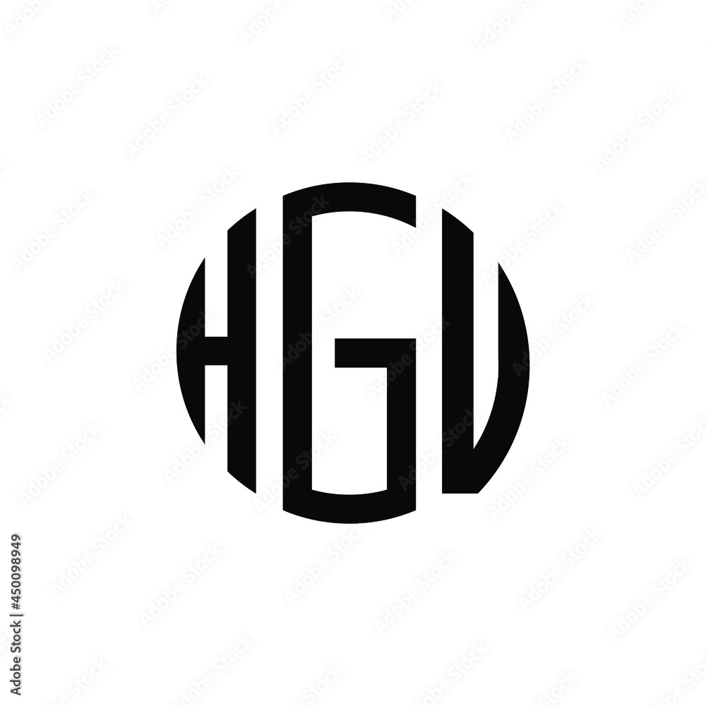HGU letter logo design. HGU modern letter logo with black background ...