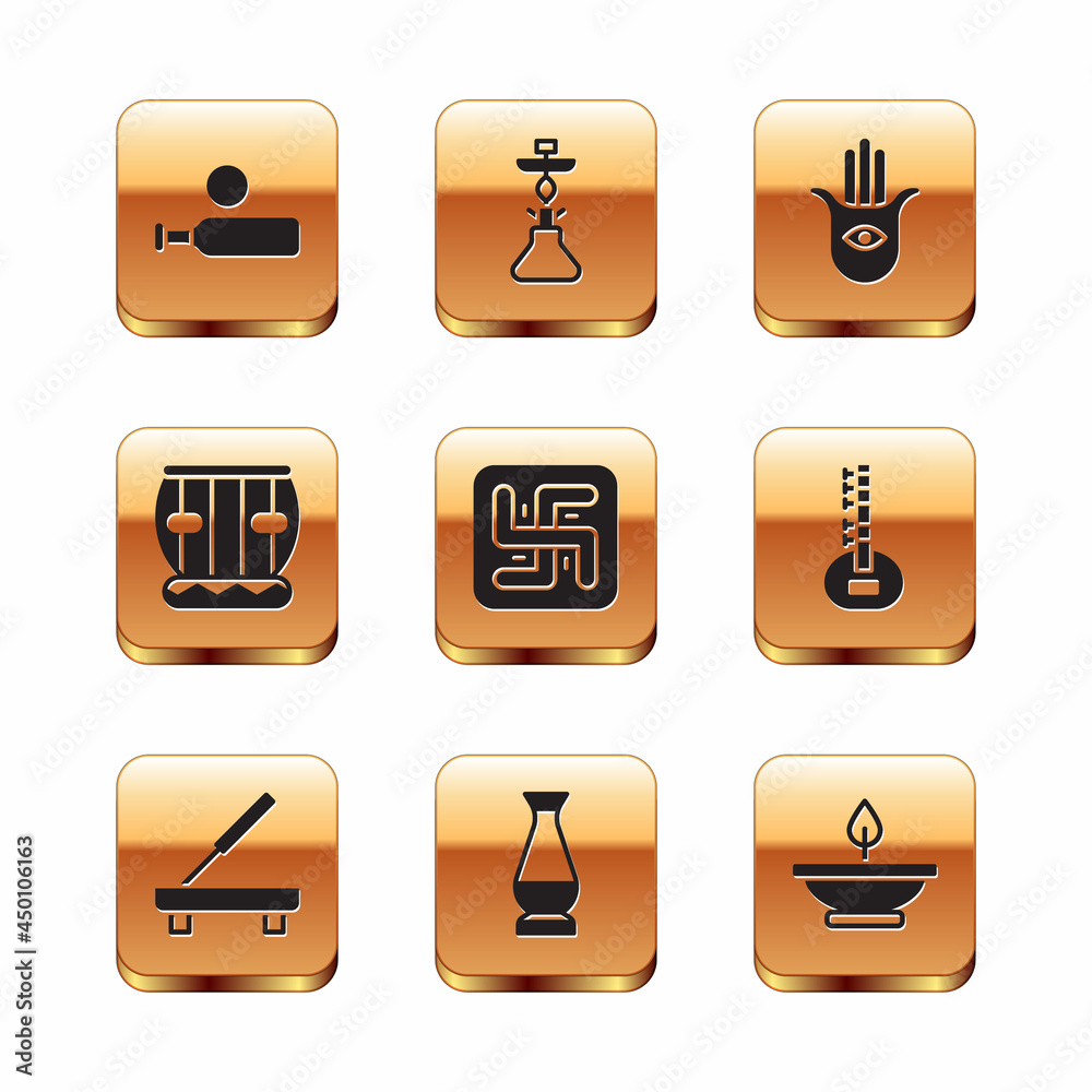 Set Wood cricket bat and ball, Scented spa stick, Indian vase, Hindu ...