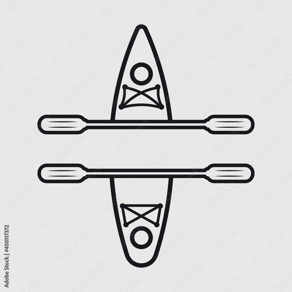 kayak Outline Svg | Kayak Boat Svg | Canoe Svg | Paddle Svg | Water ...