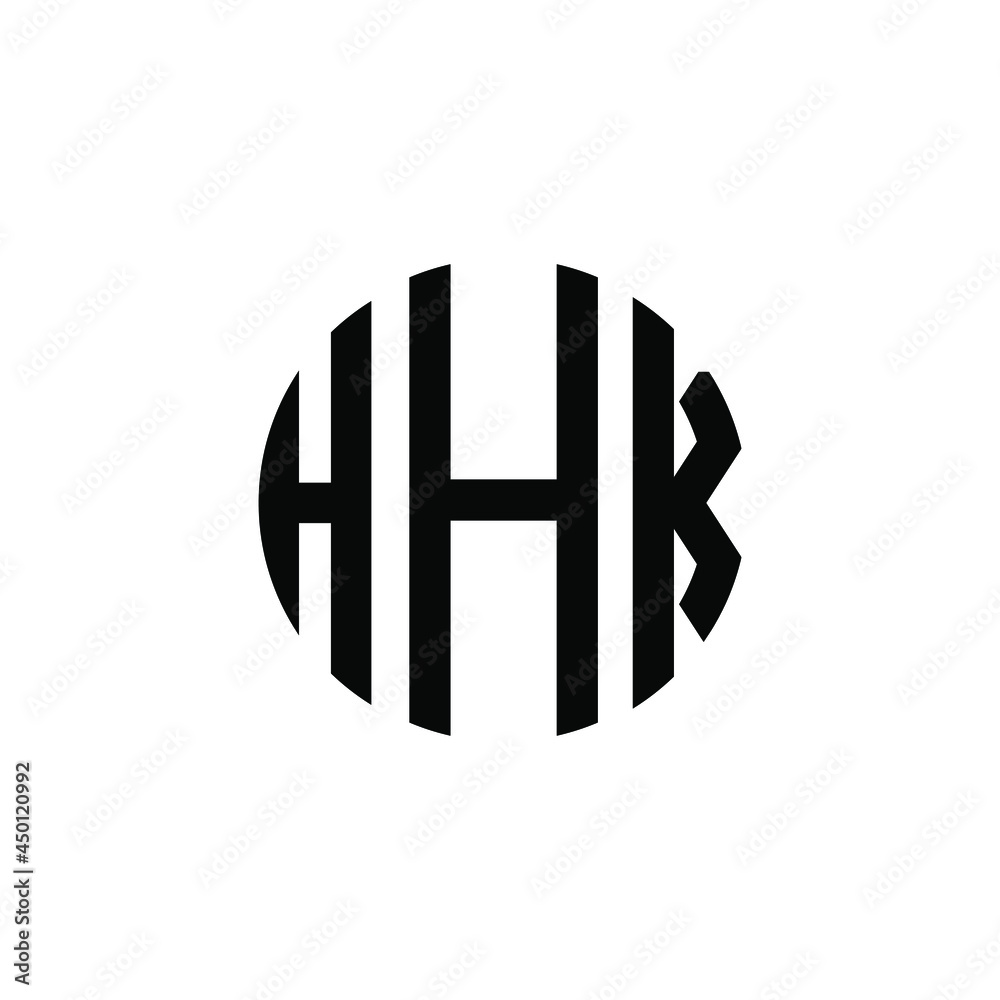 HKK letter logo design. HKK modern letter logo with black background ...