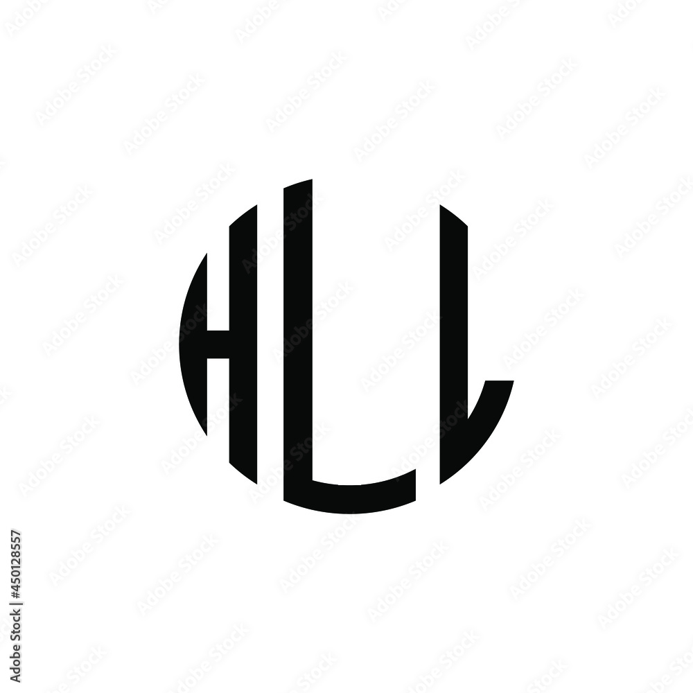 HLL letter logo design. HLL modern letter logo with black background ...
