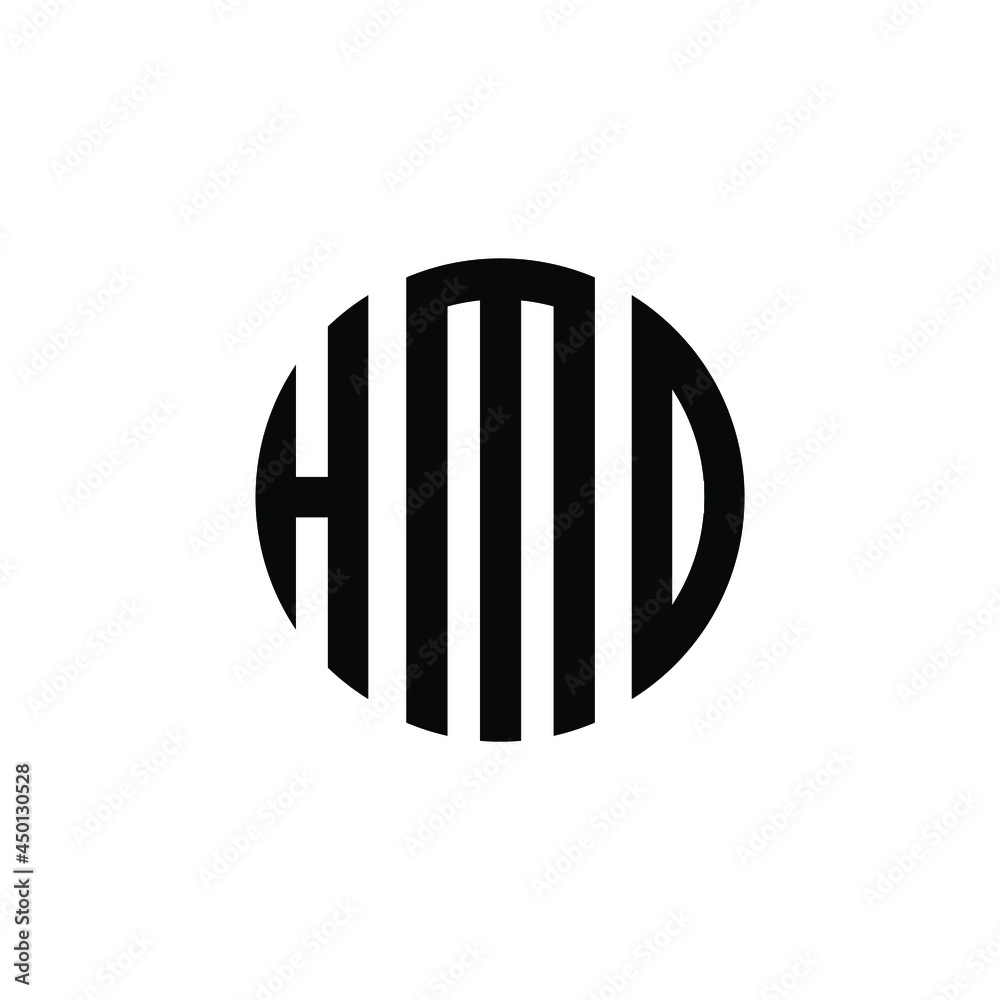 HMO letter logo design. HMO modern letter logo with black background ...