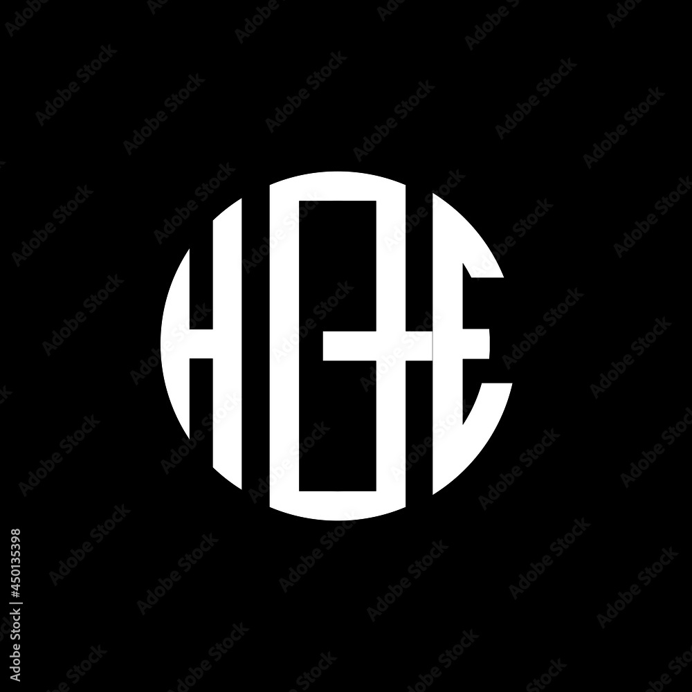 Vecteur Stock HQE letter logo design. HQE modern letter logo with black ...