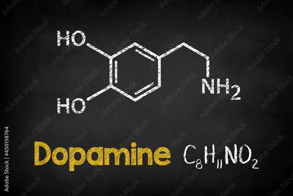 Chemical formula of dopamine on blackboard Stock Illustration | Adobe Stock