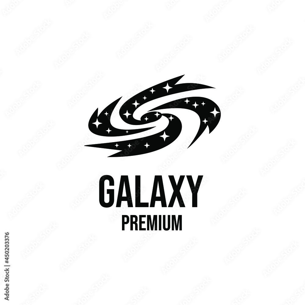 Galaxy logo icon design vector illustration เวกเตอร์สต็อก | Adobe Stock